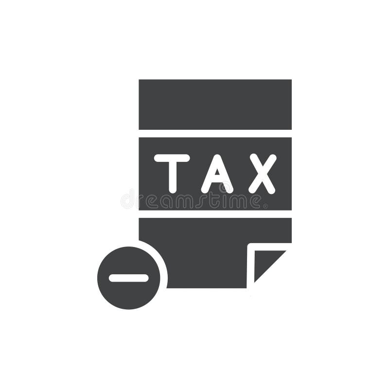 Tax Deduction Icon Simple Vector Symbol Stock Vector - Illustration of ...