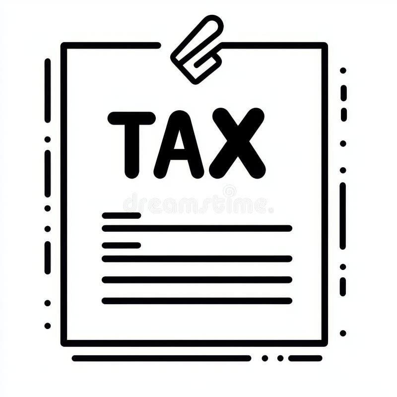 A Tax Document Illustration Featuring Blank Spaces for Information ...
