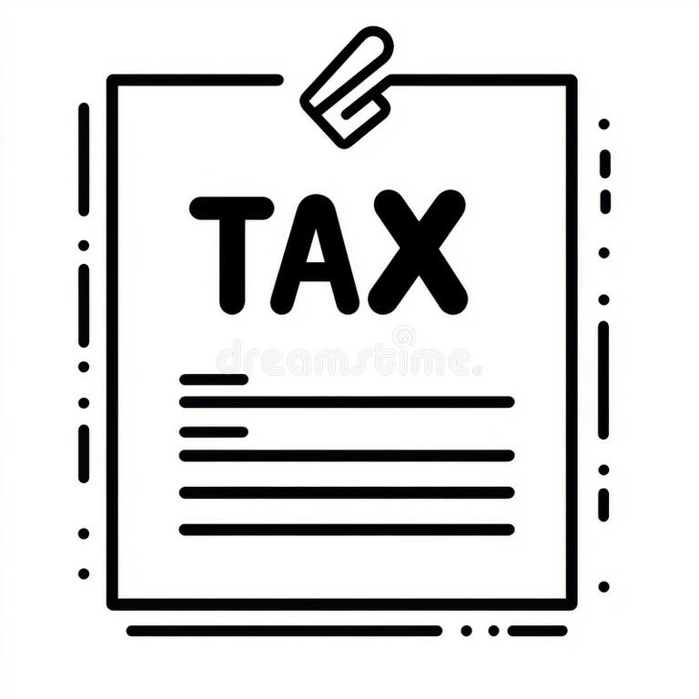 A Tax Document Illustration Featuring Blank Spaces for Information ...