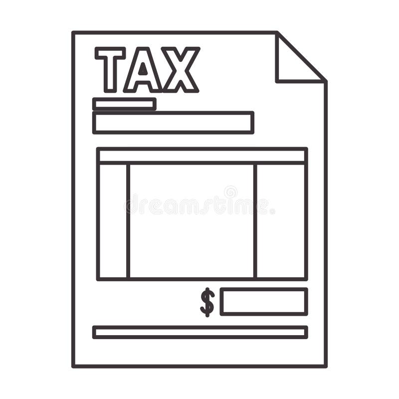 Tax document paper icon stock vector. Illustration of liabilities ...