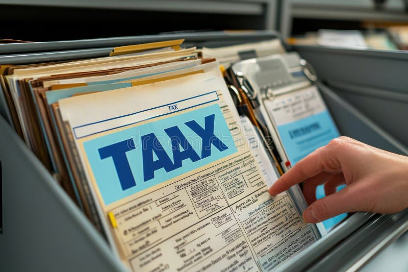 Tax Document Preparation Process Office Environment Informational ...