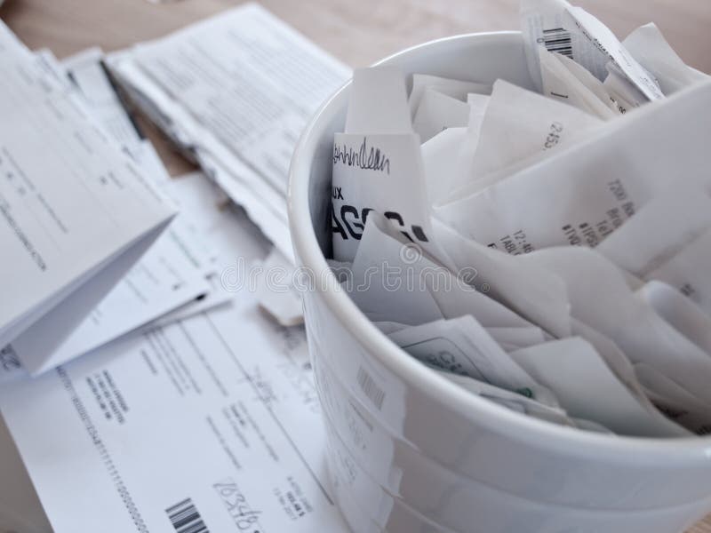 Receipts stock image. Image of object, document, pile - 42580925