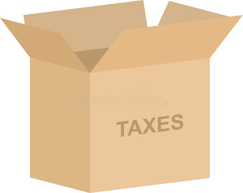 Tax Documents Storage Box Vector Stock Vector - Illustration of ...