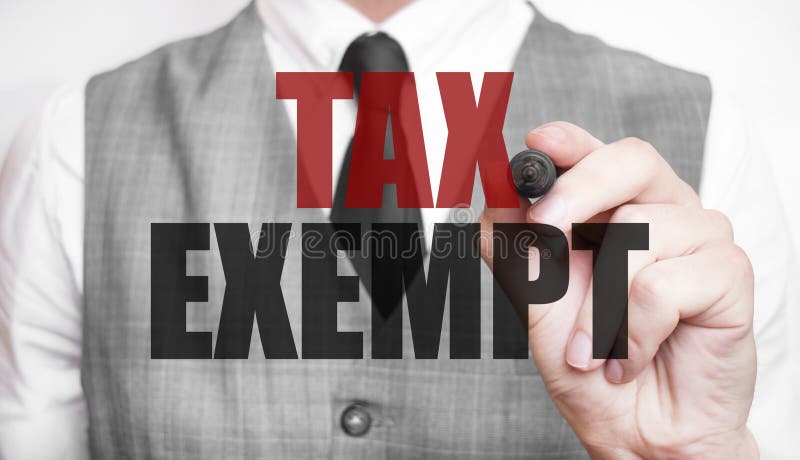 TAX EXEMPT Made with Marker and Hand Stock Photo - Image of ...