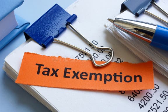Tax Exemption Documents on a Table. Stock Photo - Image of savings ...