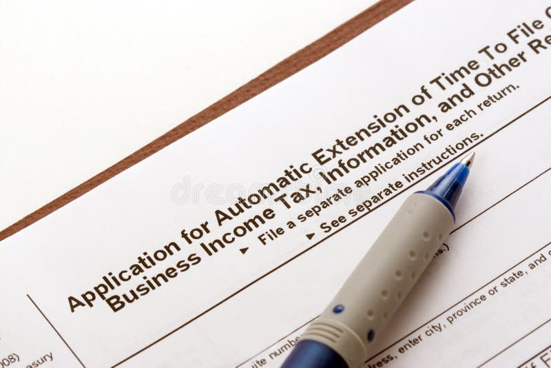 Tax Extension Application stock photo. Image of marilyngould - 18388180