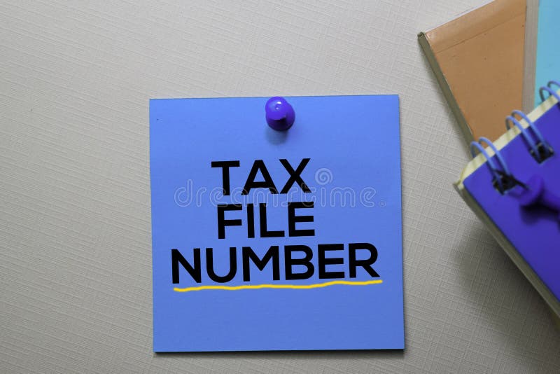 Tax File Number Text on Sticky Notes Isolated on Office Desk Stock ...