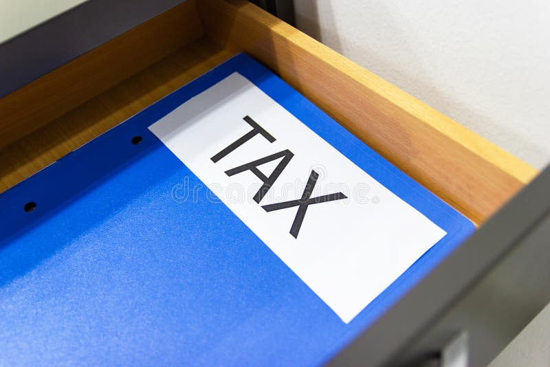 Tax Files Folder in the File Stock Image - Image of payment, table ...