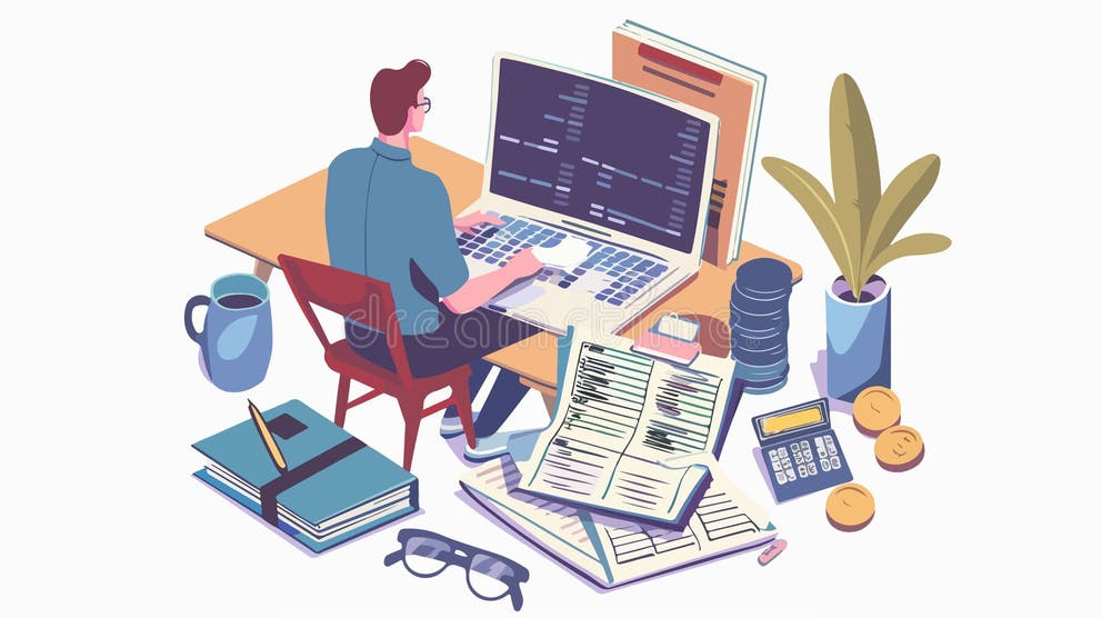 Efficient Tax Filing Abstract Concept Vector Illustration Stock Vector ...