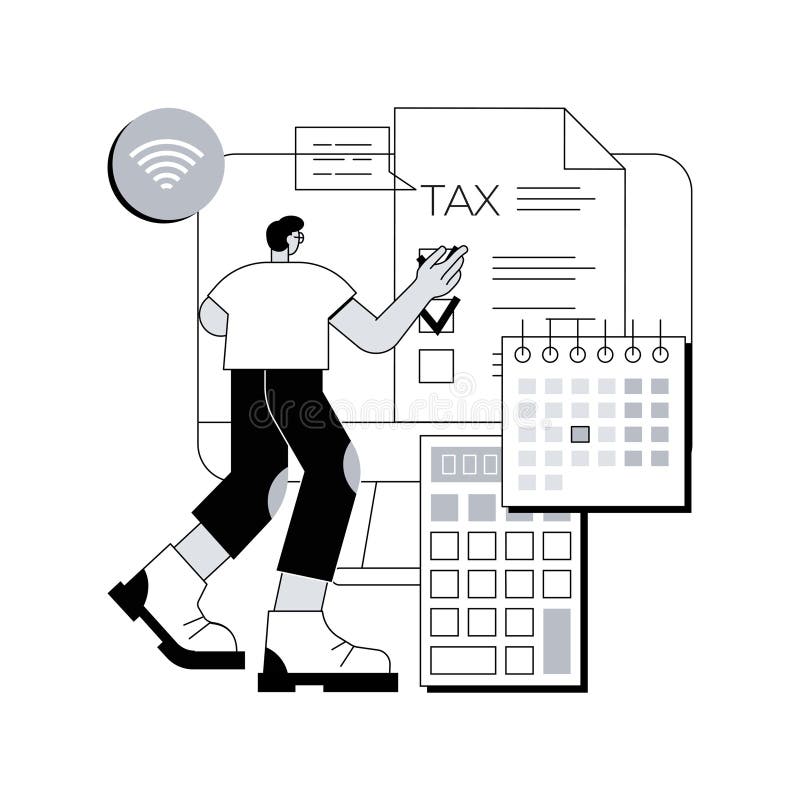 Tax Filing Online Service Abstract Concept Vector Illustration. Stock ...