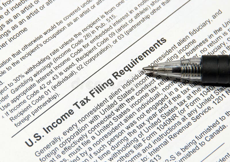 Tax filing requirements stock photo. Image of taxation - 30772944