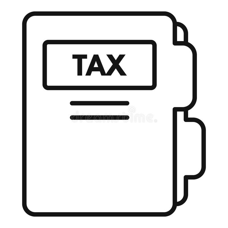 Tax Folder Icon, Outline Style Stock Vector - Illustration of ... Tax Folder Icon, Outline Style Stock Vector - Illustration of ...