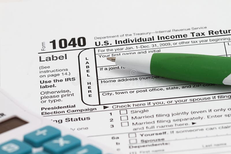 Tax Form 1040 editorial stock image. Image of collection - 12840884