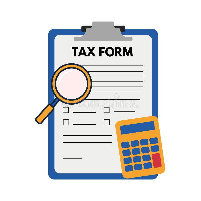 Tax Form Documents Vector stock vector. Illustration of paperwork ...