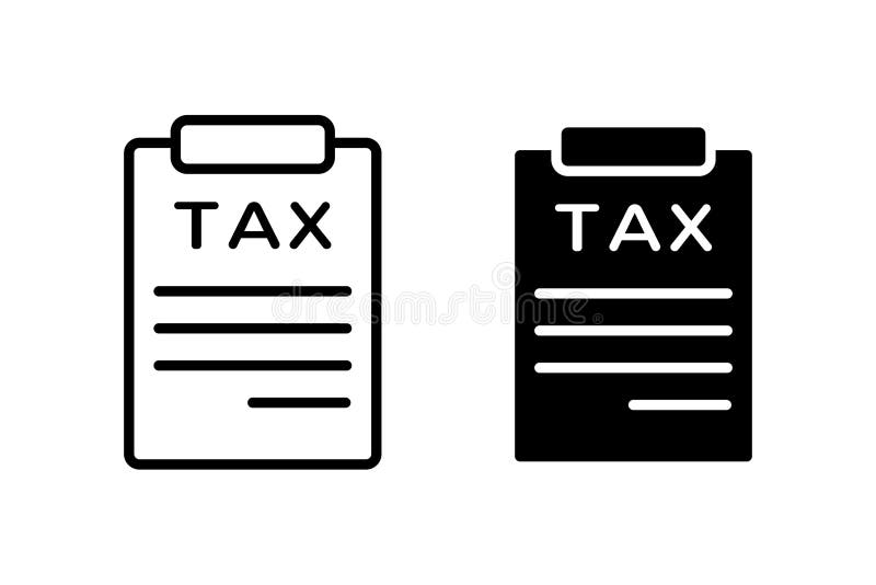 Tax Form Icon Vector Set. Tax Document Symbol. Taxation Stock Vector ...