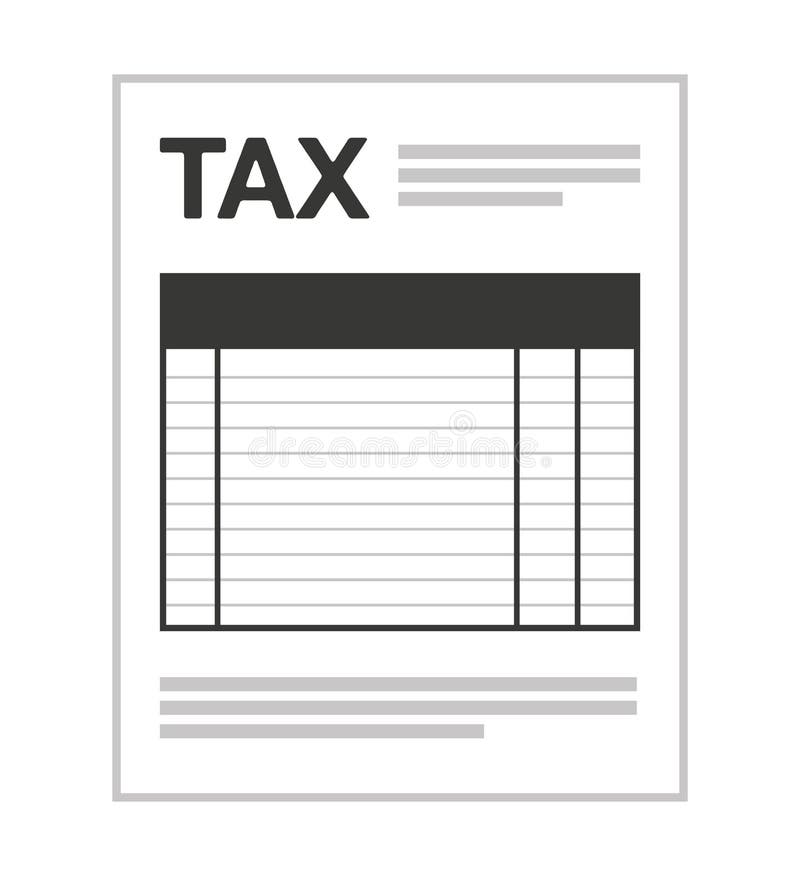 Tax Form Isolated Icon Design Stock Illustration - Illustration of ...