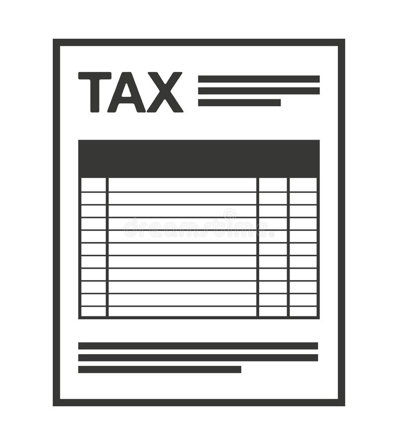 Tax Form Isolated Icon Design Stock Illustration - Illustration of ...