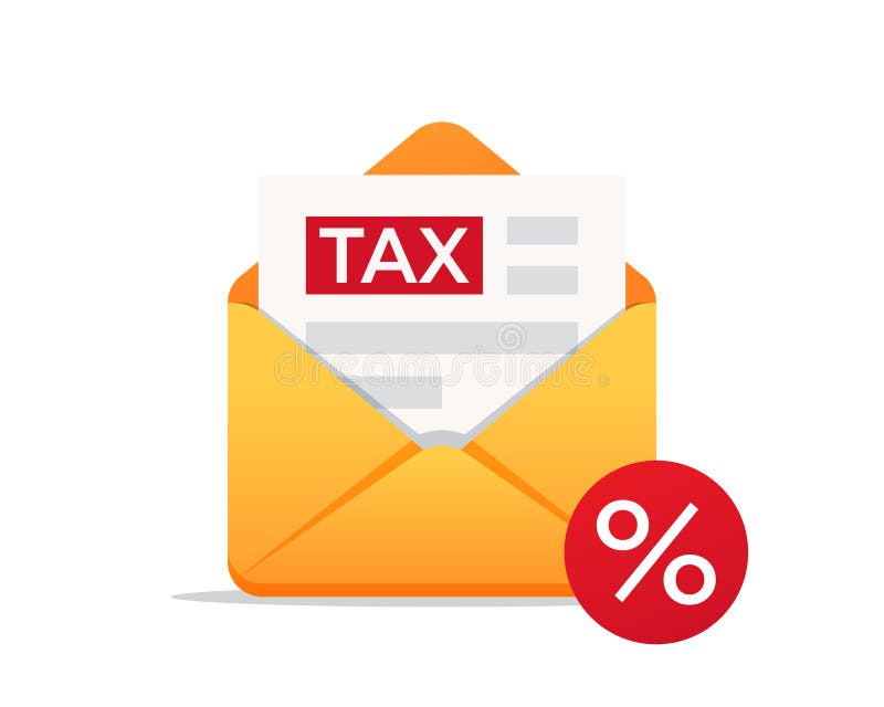 Tax Form in Open Envelope. Tax Letter. Tax Mail Stock Vector ...
