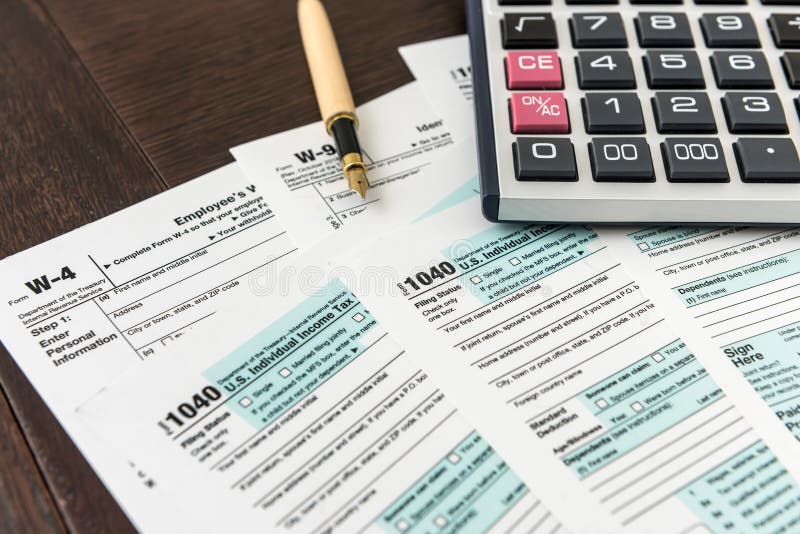 1040 Tax Form with Pen, Finance Document Editorial Image - Image of ...