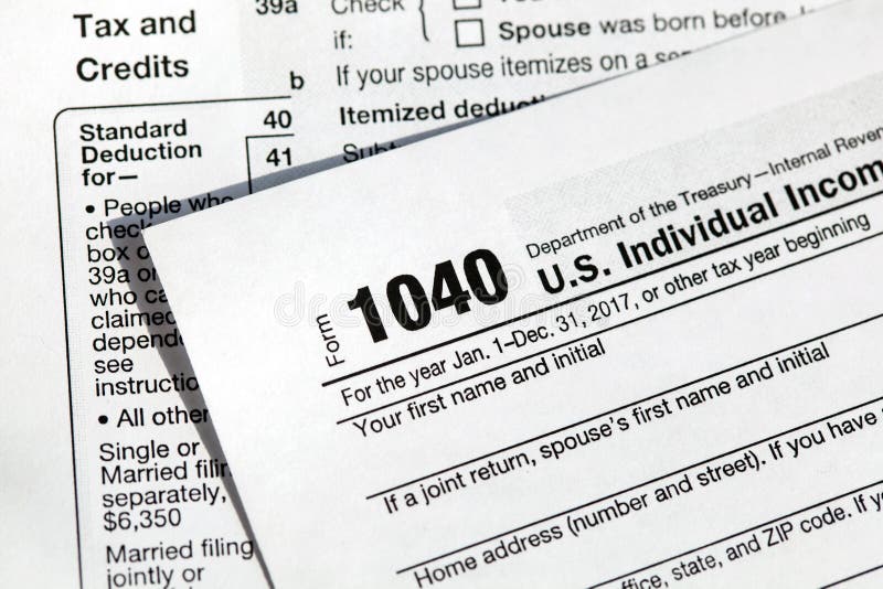 Tax Form 1040 for US Individual Tax Return Editorial Photo - Image of ...