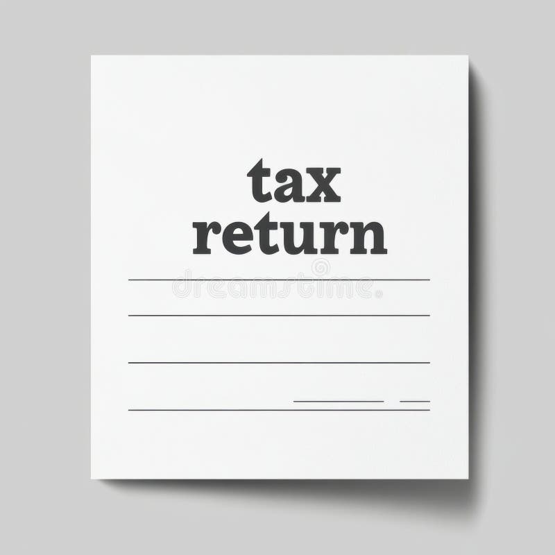 Tax Form Words Return Displayed Blank Stock Illustration - Illustration ...