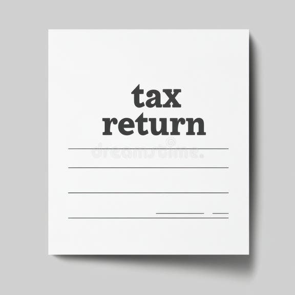 Tax Form Words Return Displayed Blank Stock Illustration - Illustration ...