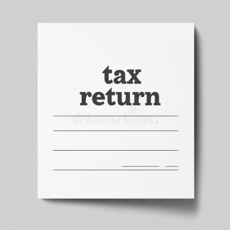 Tax Form Words Return Displayed Blank Stock Illustration - Illustration ...