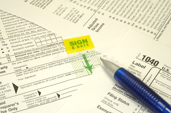 Tax Forms stock photo. Image of accounting, date, sign - 2097244