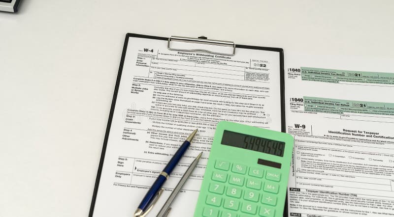 Tax Forms for the Current Year for US Citizens To File a Return. Stock ...