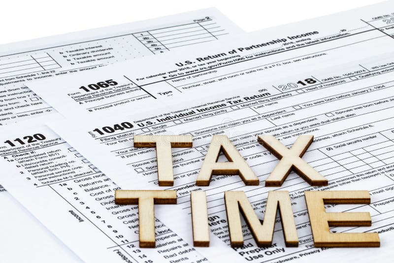 The Tax Forms 1040,1120,1065. Tax Day Concept Editorial Stock Photo ...