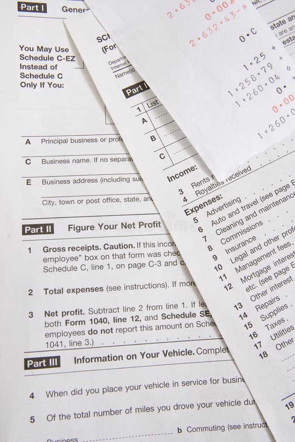 Tax Forms with Receipt stock image. Image of business - 29660949
