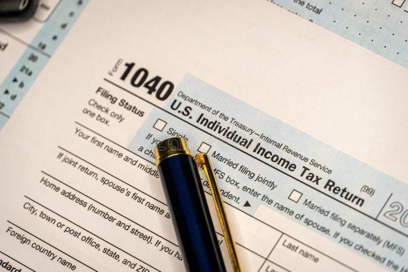 Tax Forms 1040. U.S Individual Income Tax Return Editorial Photography ...