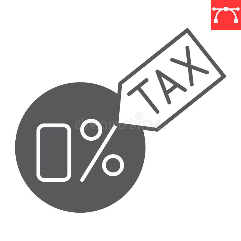 Tax free glyph icon stock vector. Illustration of percent - 320029380