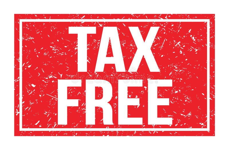 TAX FREE, Words on Red Rectangle Stamp Sign Stock Illustration ...