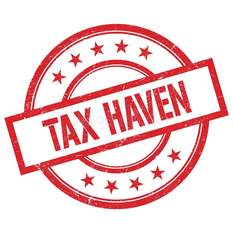 TAX HAVEN Text Written on Red Vintage Round Stamp Stock Illustration ...