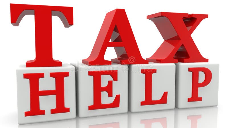 Tax help concept in red stock illustration. Illustration of abstract ...