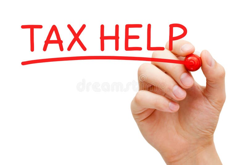 Tax Help Red Marker stock image. Image of income, business - 102717459