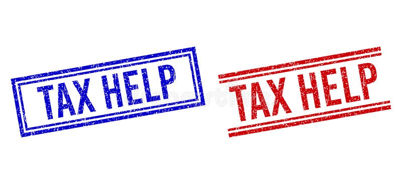 Grunge Textured TAX HELP Stamp Seals with Double Lines Stock Vector ...