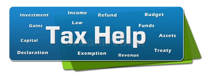 Tax Help Word Cloud Green Blue Rounded Squares Stock Illustration ...