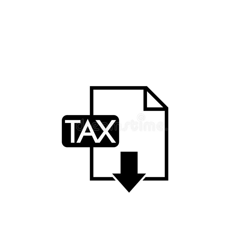 Tax Icon Isolated on White Background Stock Illustration - Illustration ...