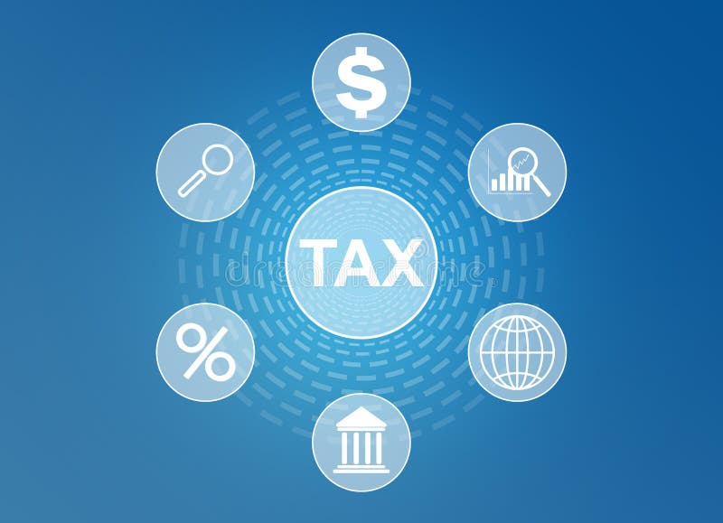 TAX and icons stock image. Image of business, hand, system - 261898641