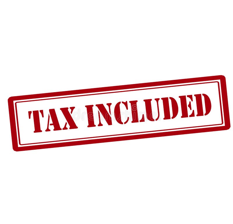 Tax included stock illustration. Illustration of inside - 82273154