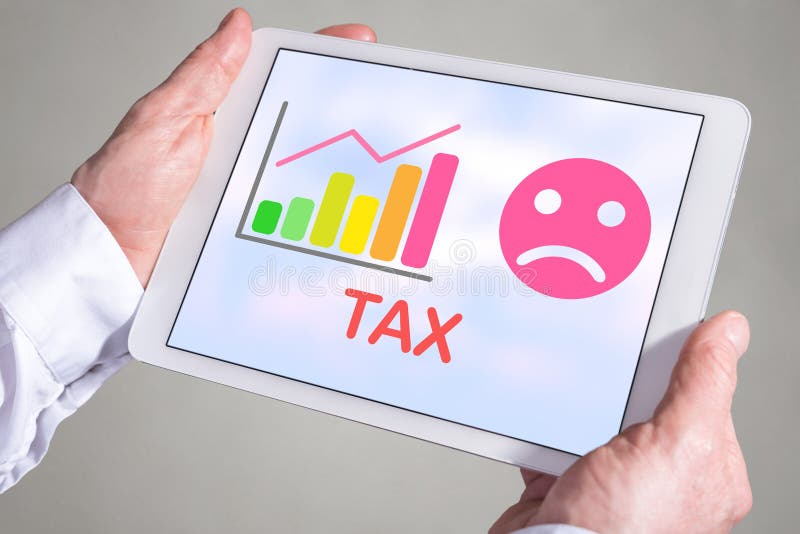 Tax Increase Concept on a Tablet Stock Photo - Image of increase ...