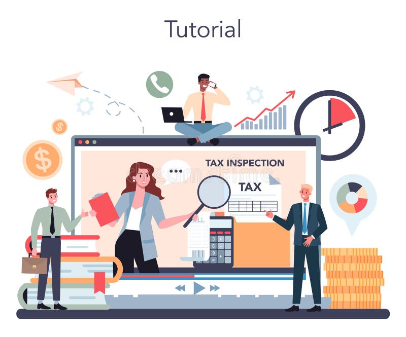 Tax Inspector Online Service or Platform. Idea of Tax Reporting Stock ...