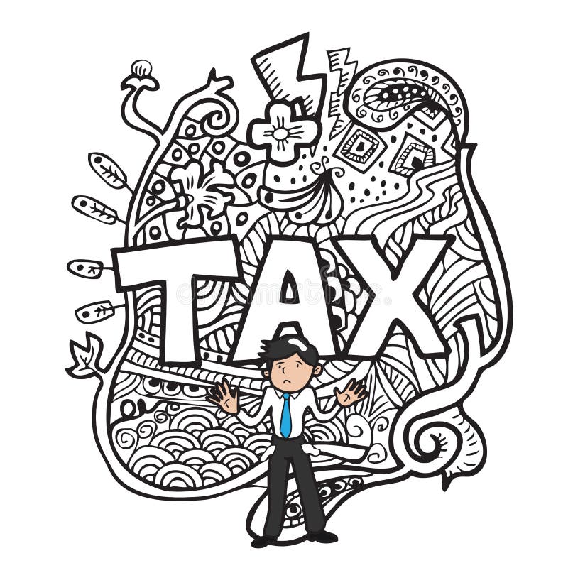 Calculating tax stock illustration. Illustration of percentage - 33209903