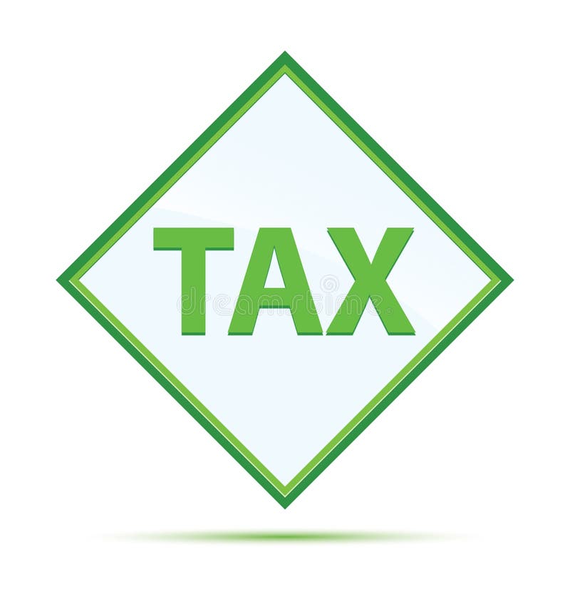 Tax Modern Abstract Green Diamond Button Stock Illustration ...