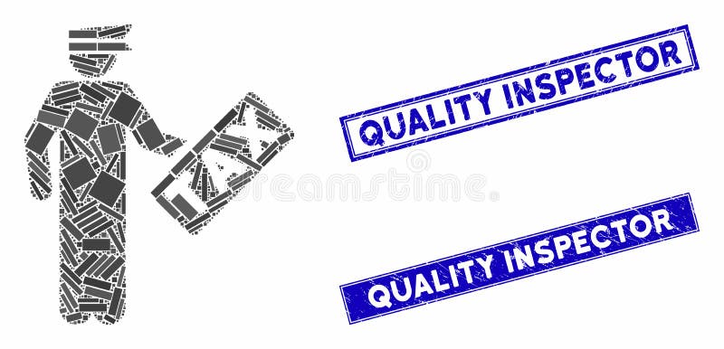 Tax Officer Mosaic and Grunge Rectangle Quality Inspector Seals Stock ...