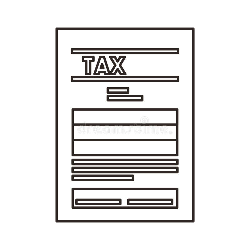 Tax Paper Document Isolated Icon Stock Vector - Illustration of payment ...