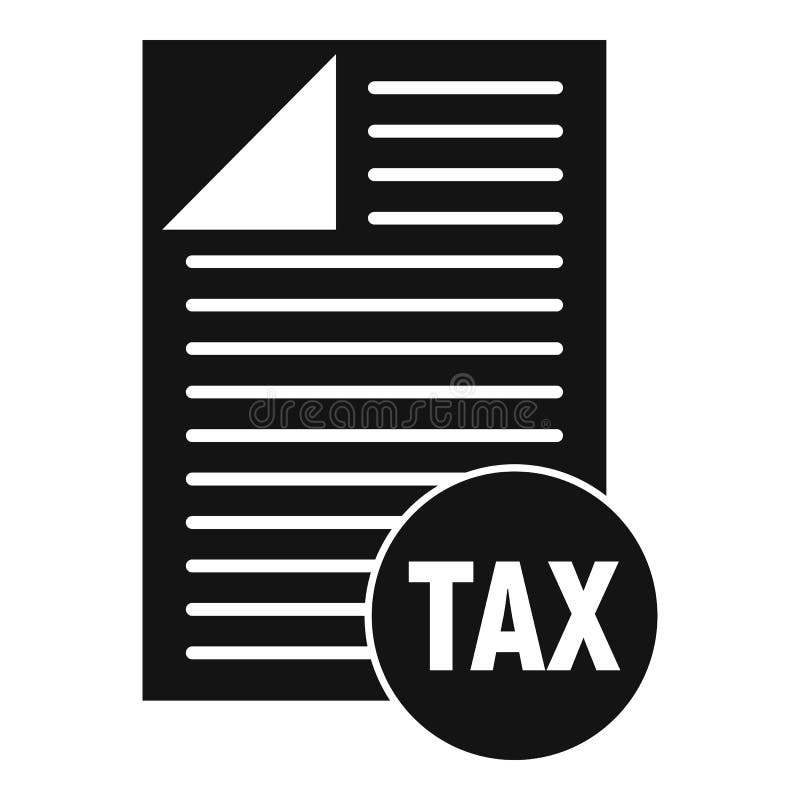 Tax Paper Icon, Simple Style Stock Vector - Illustration of icon ...