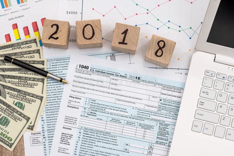 Tax Payment 2018, Preparation for 1040 Form Filling Editorial ...